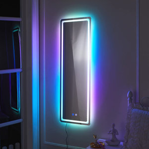 Wrought Studio™ Denekia Lighted Full Length Mirror Wall Mounted Mirror ...