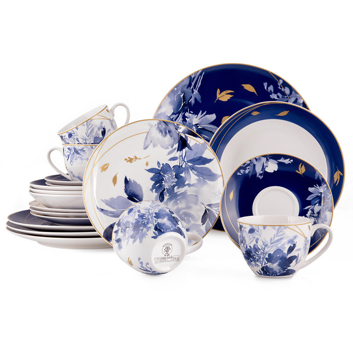 STP Goods Day And NIght Porcelain China Dinnerware Set - Service for 4 ...