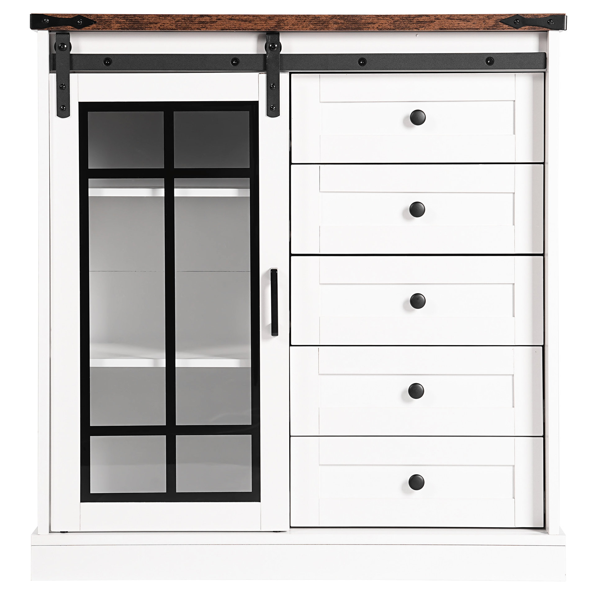 Latitude Run® Living Room Storage Cabinet With Built-in Led , 5 ...