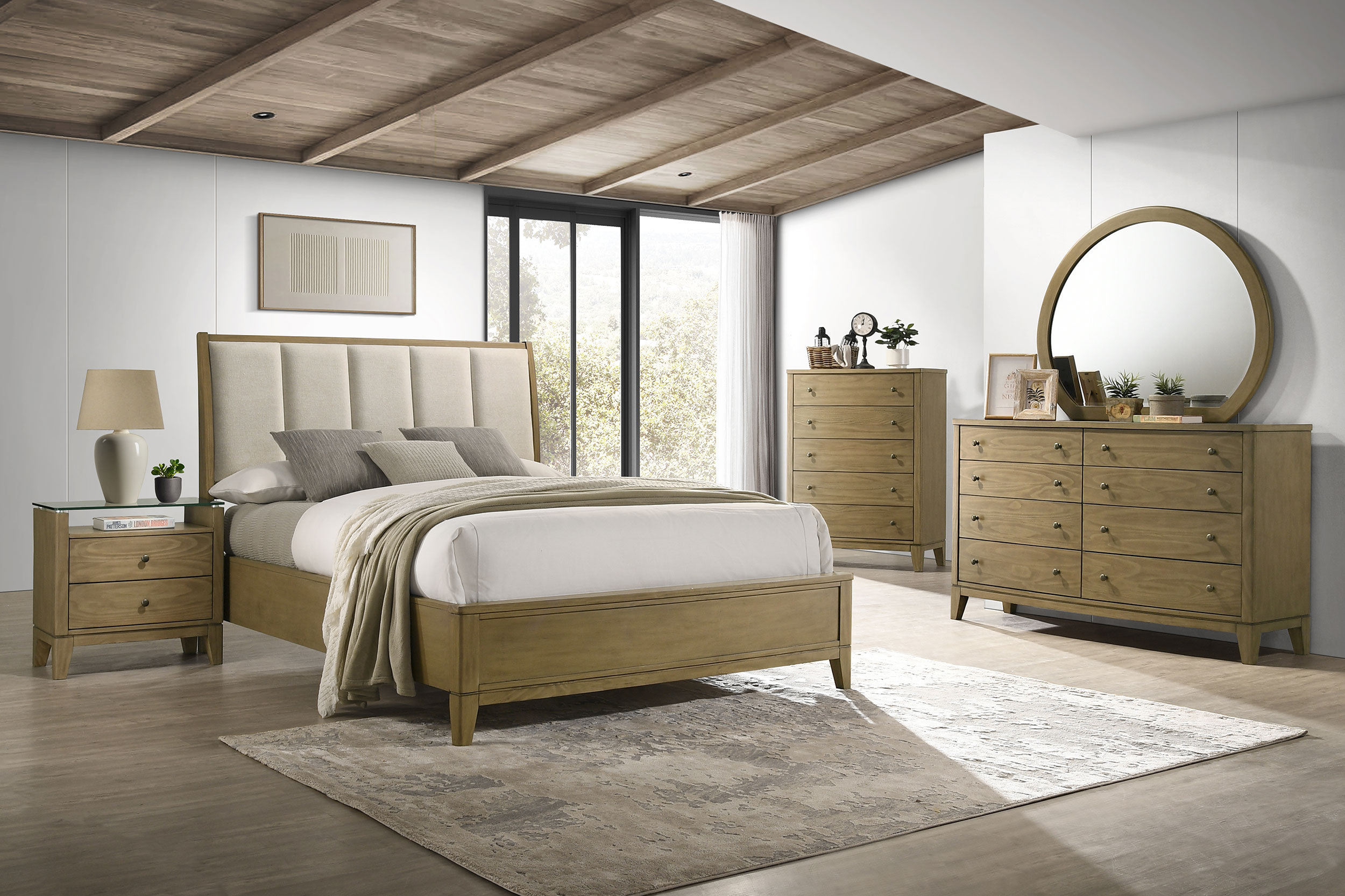 Lark Manor™ Sophisticated 5-Piece Set - Eastern Bedroom Set Natural ...