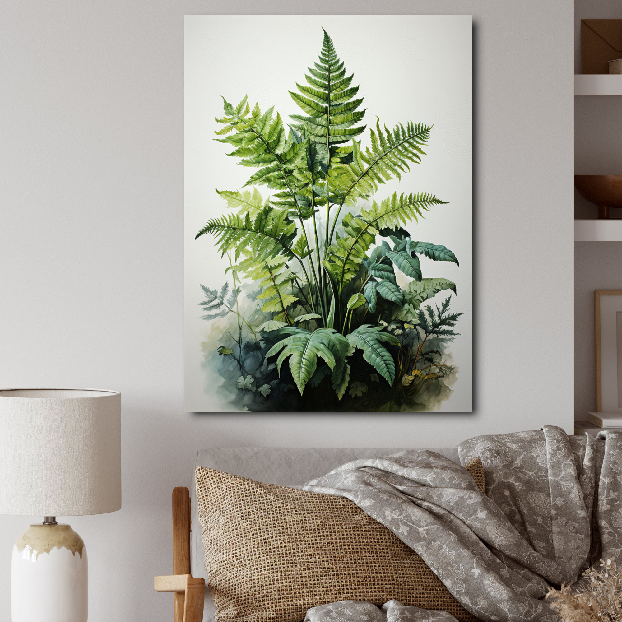 Bay Isle Home™ Minimalism Ferns Verdant Elegance III On Canvas Print ...