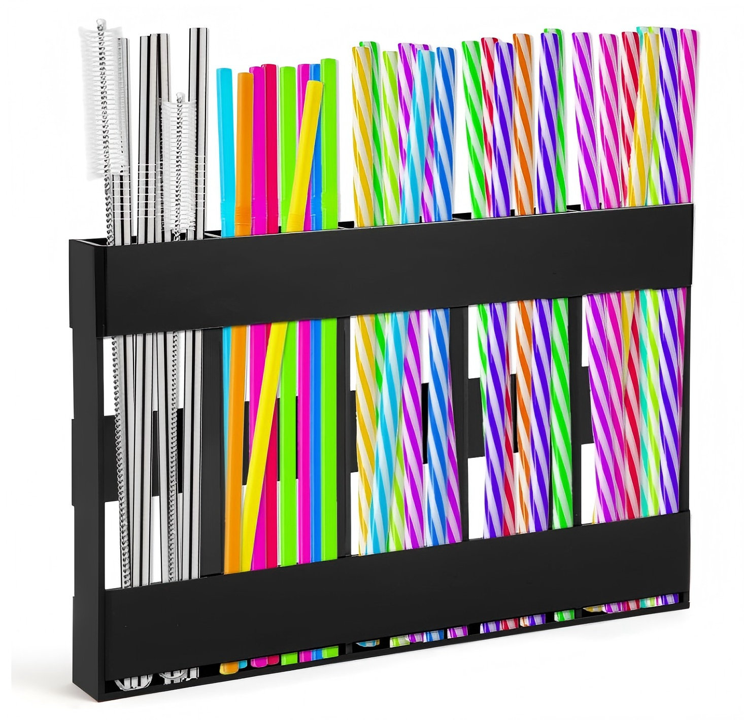 Elaine Mercure Acrylic Straw Holder With Double-Sided Tape, Cabinet ...