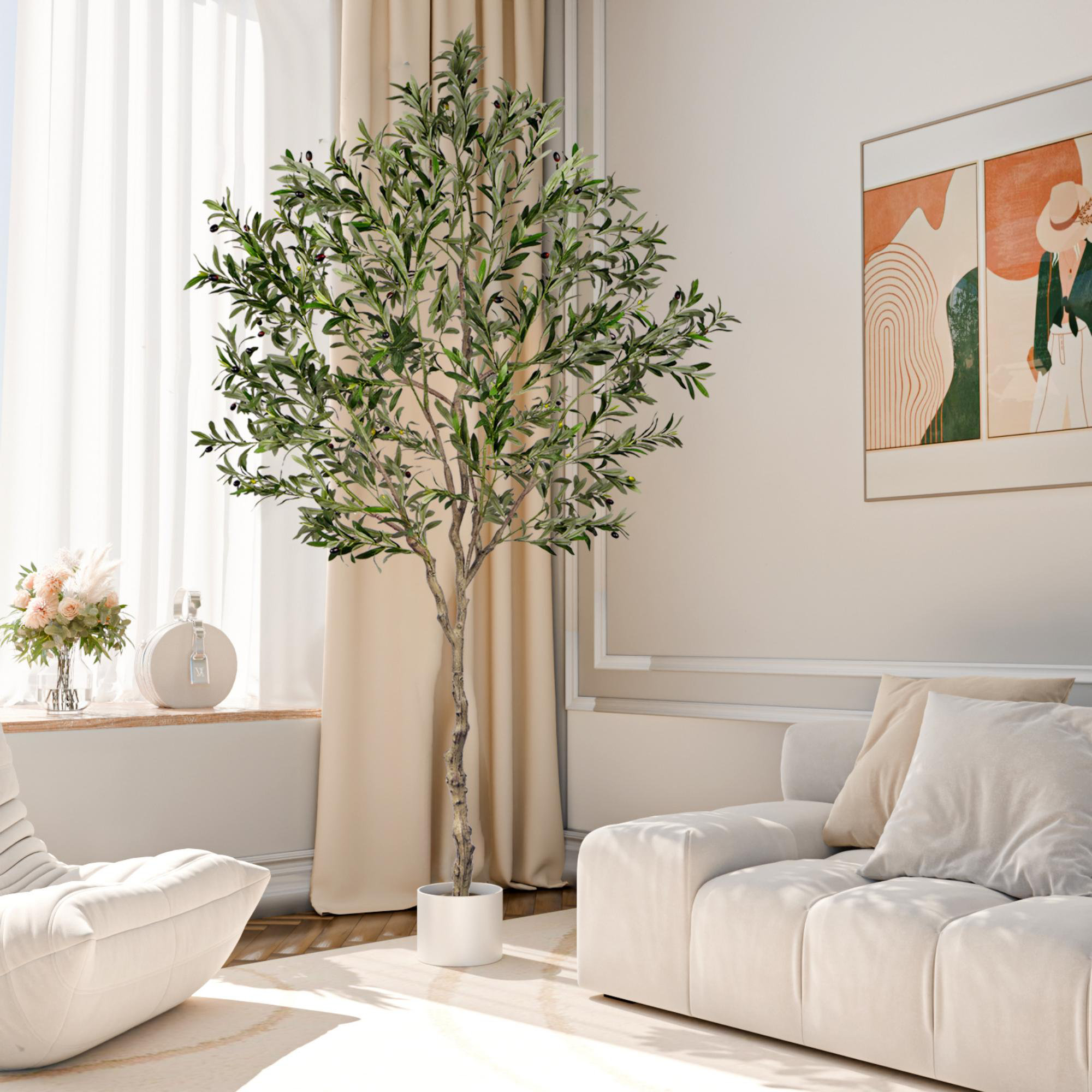 Primrue 8ft artificial olive tree in a pot - Wayfair Canada