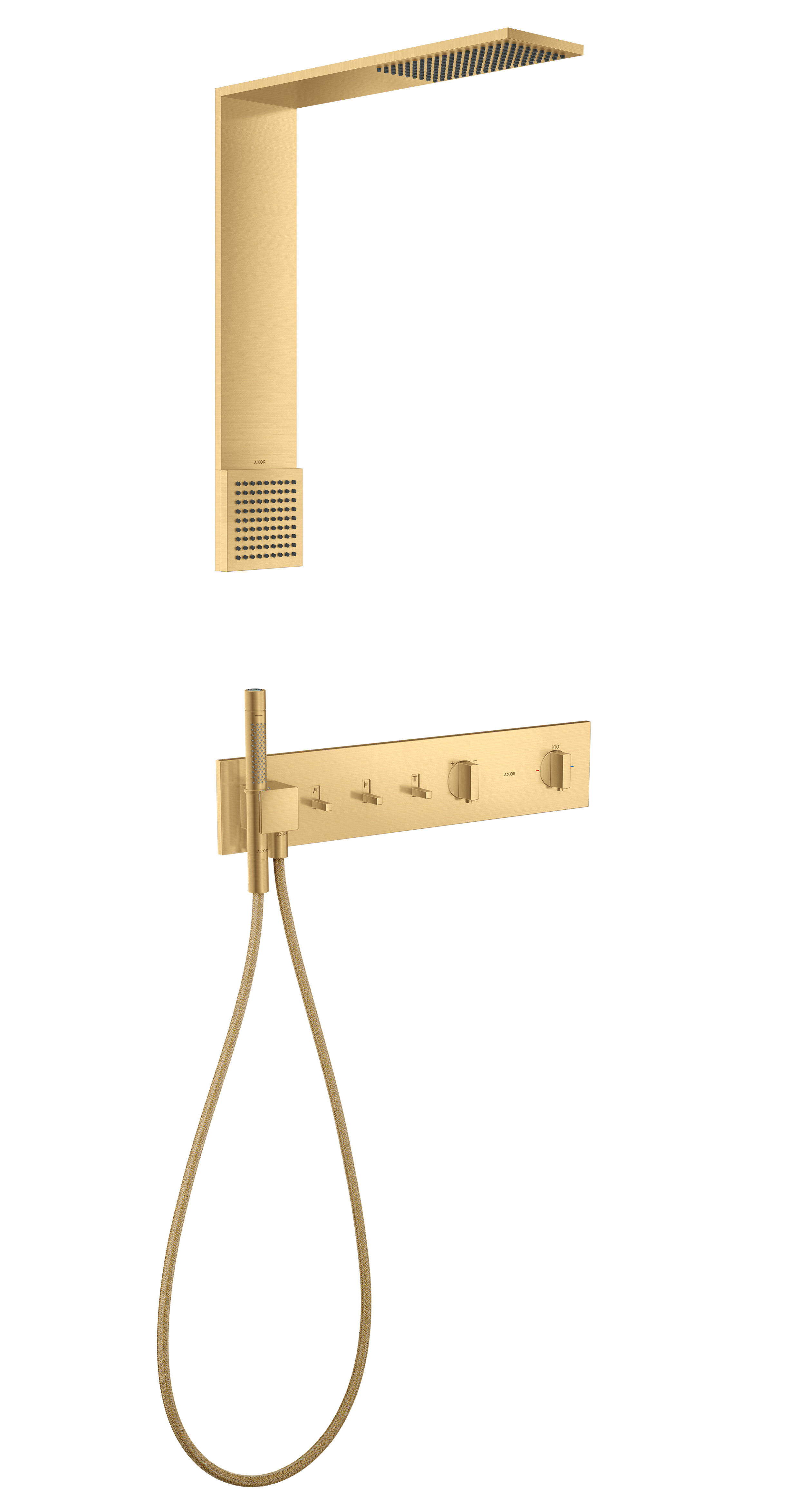 AXOR Showercomposition 2-Jet Showerhead 250/250 And Shoulder Shower, 2. ...