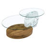 Latitude Run® Contemporary Double Layer Coffee Table With White Marble ...