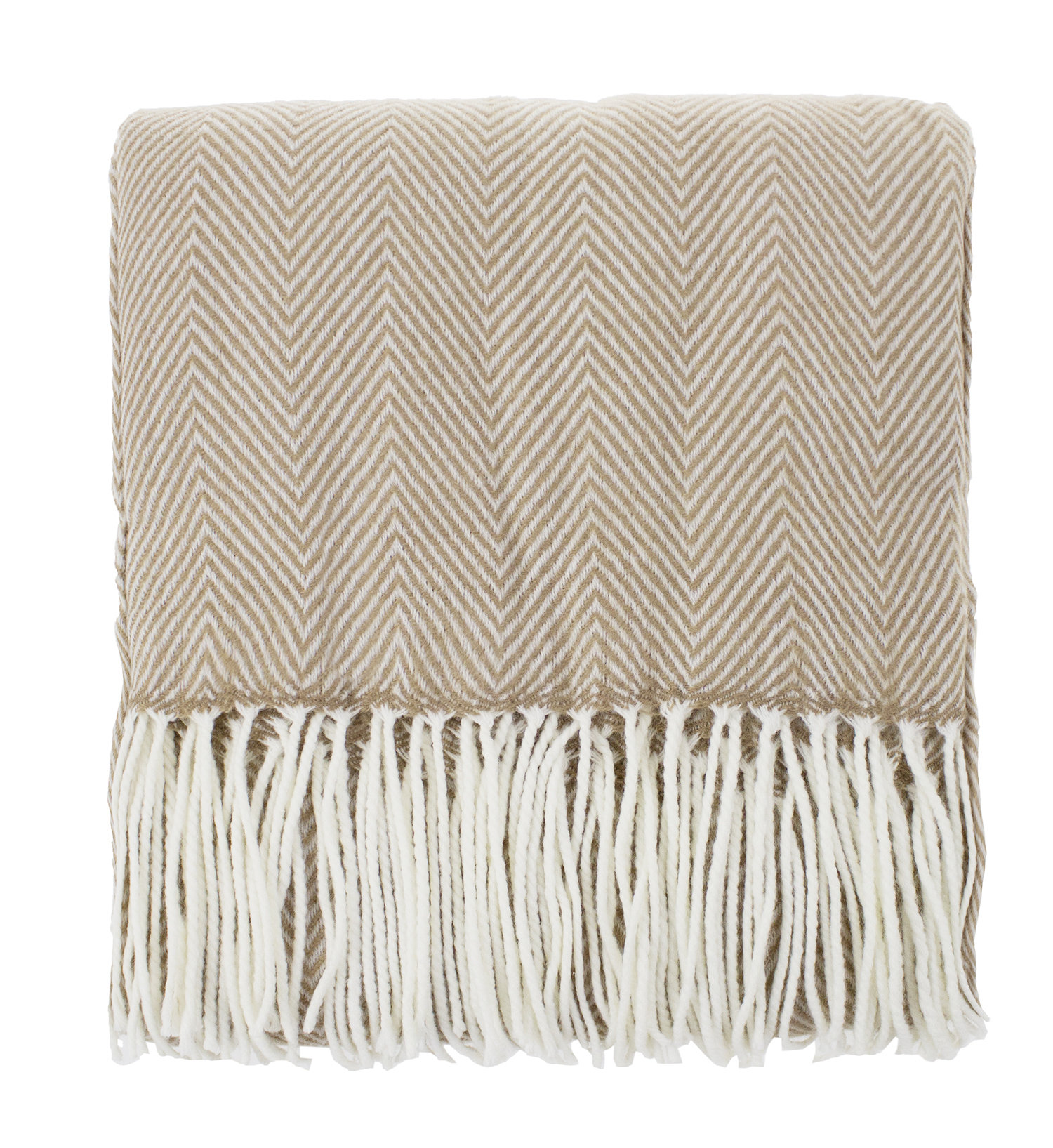 Fennco Styles Aqua Herringbone Fringed Throw Blanket & Reviews | Wayfair