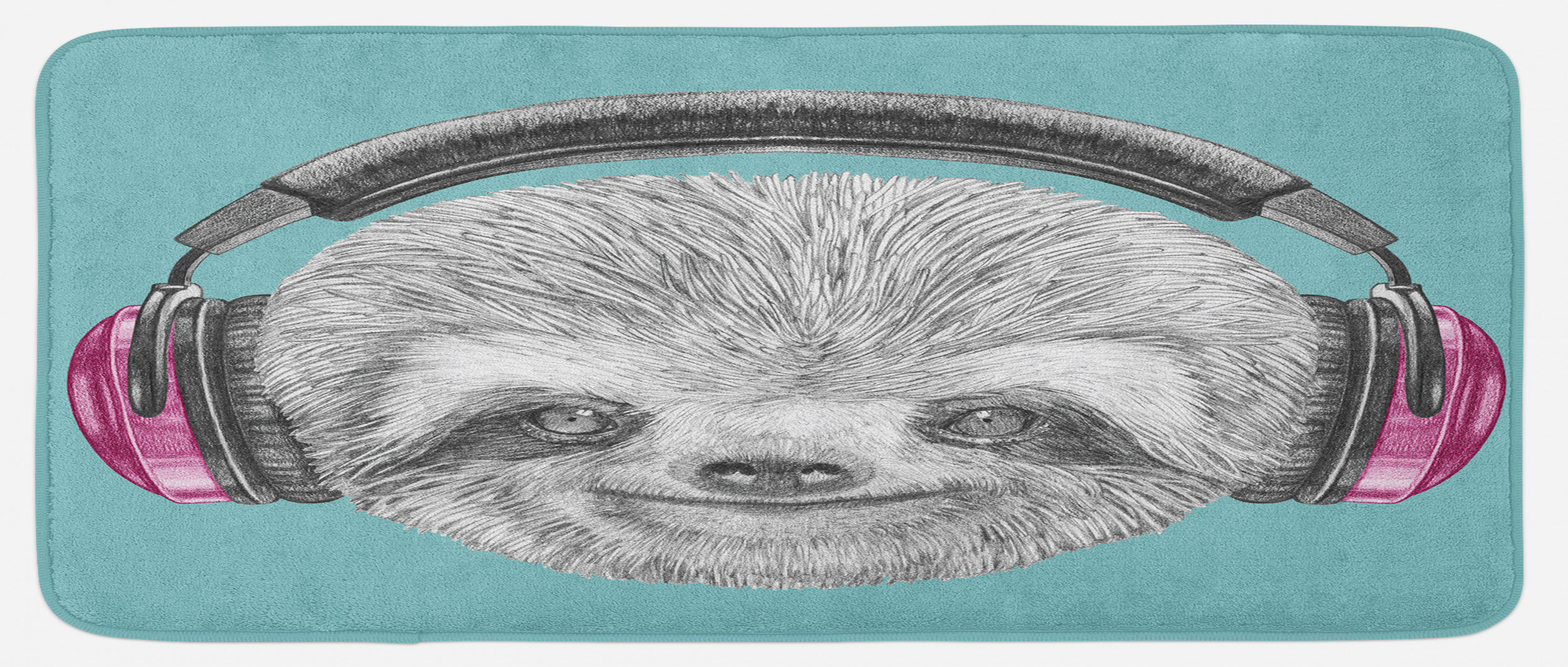 East Urban Home Dj Sloth Portrait With Headphones Funny Modern ...