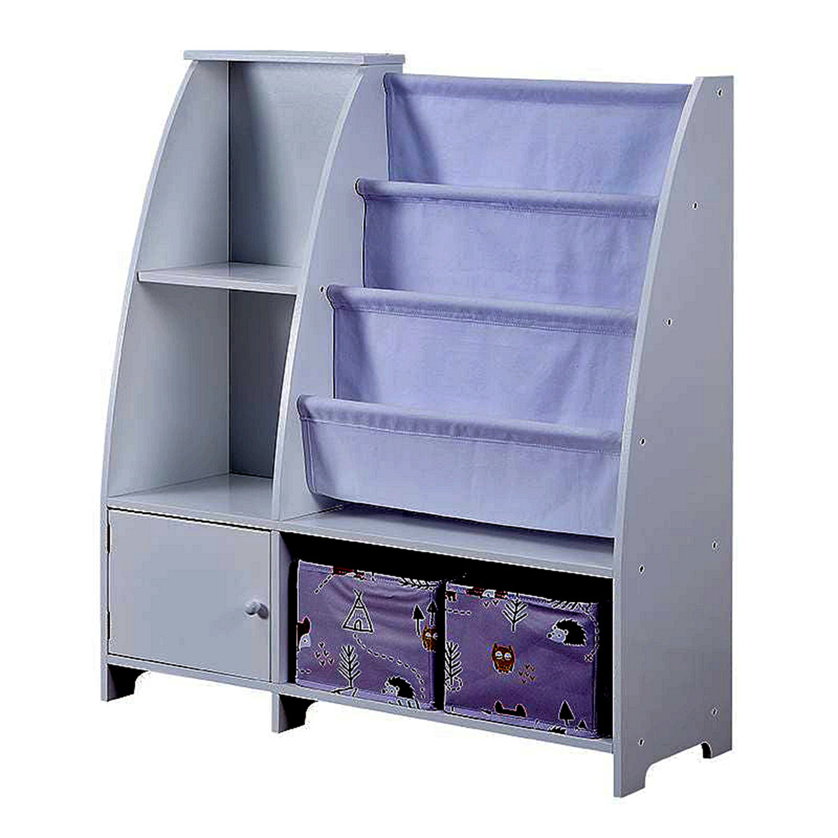 Isabelle & Max™ Kids Funnel Victoria Kids Bookcase with Toy Storage ...