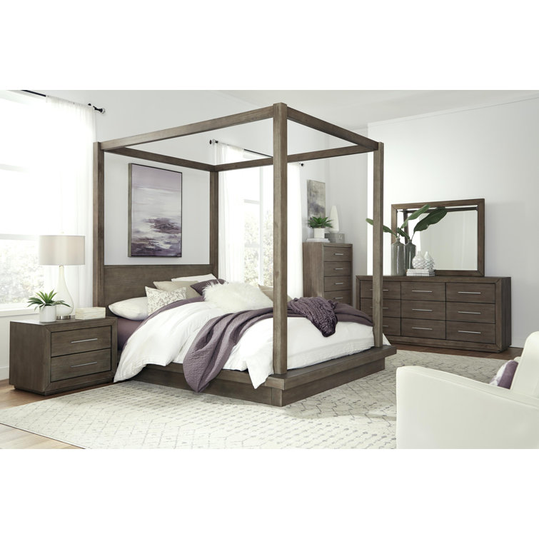 Joss & Main Brooks Solid Wood 4 Piece Bedroom Set & Reviews | Wayfair