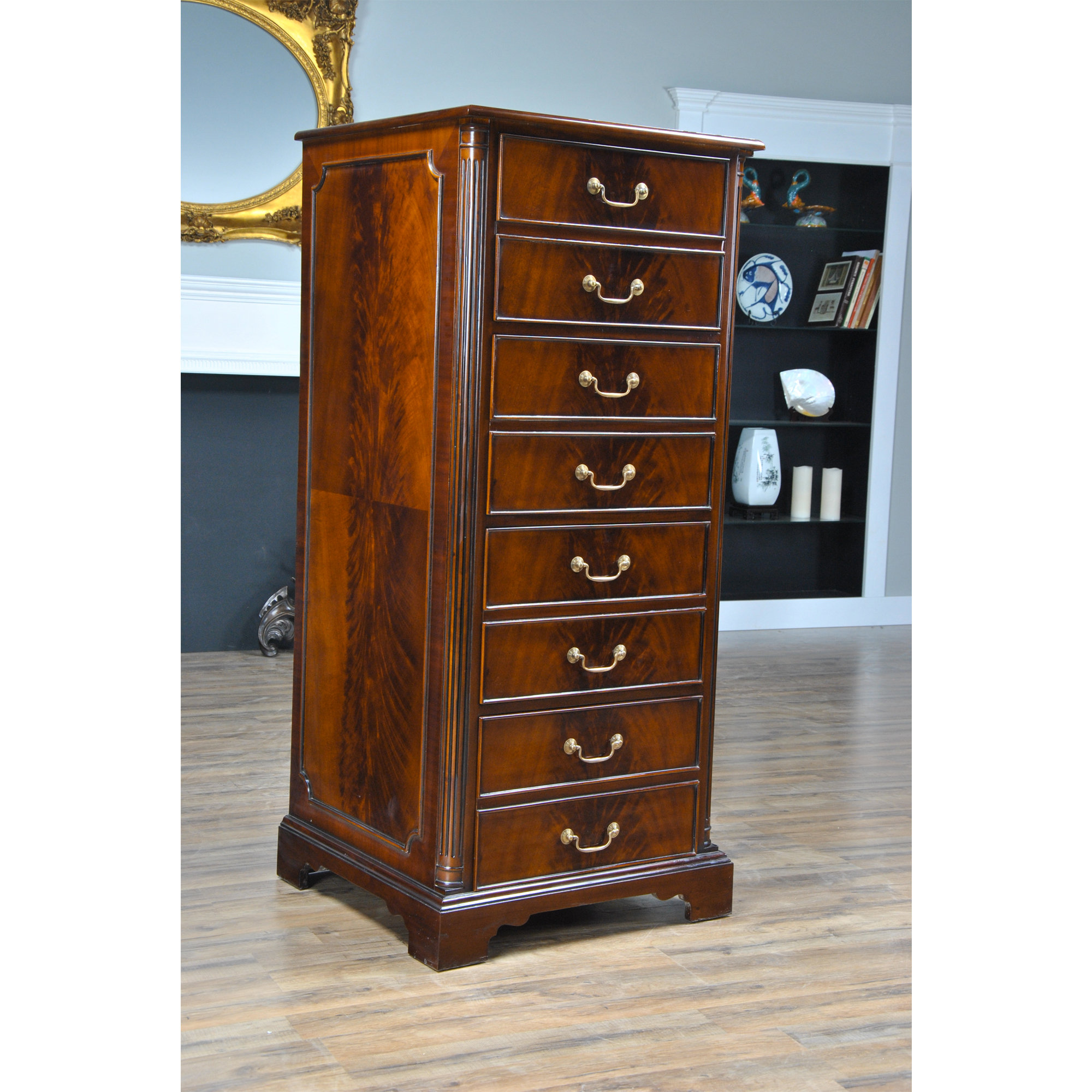 Niagara Mahogany Tall File Cabinet | Wayfair