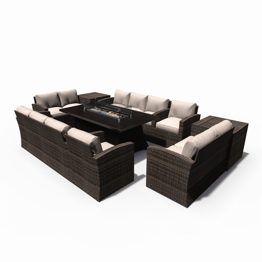 Red Barrel Studio® Constance Wicker/Rattan12 - Person Seating Group ...