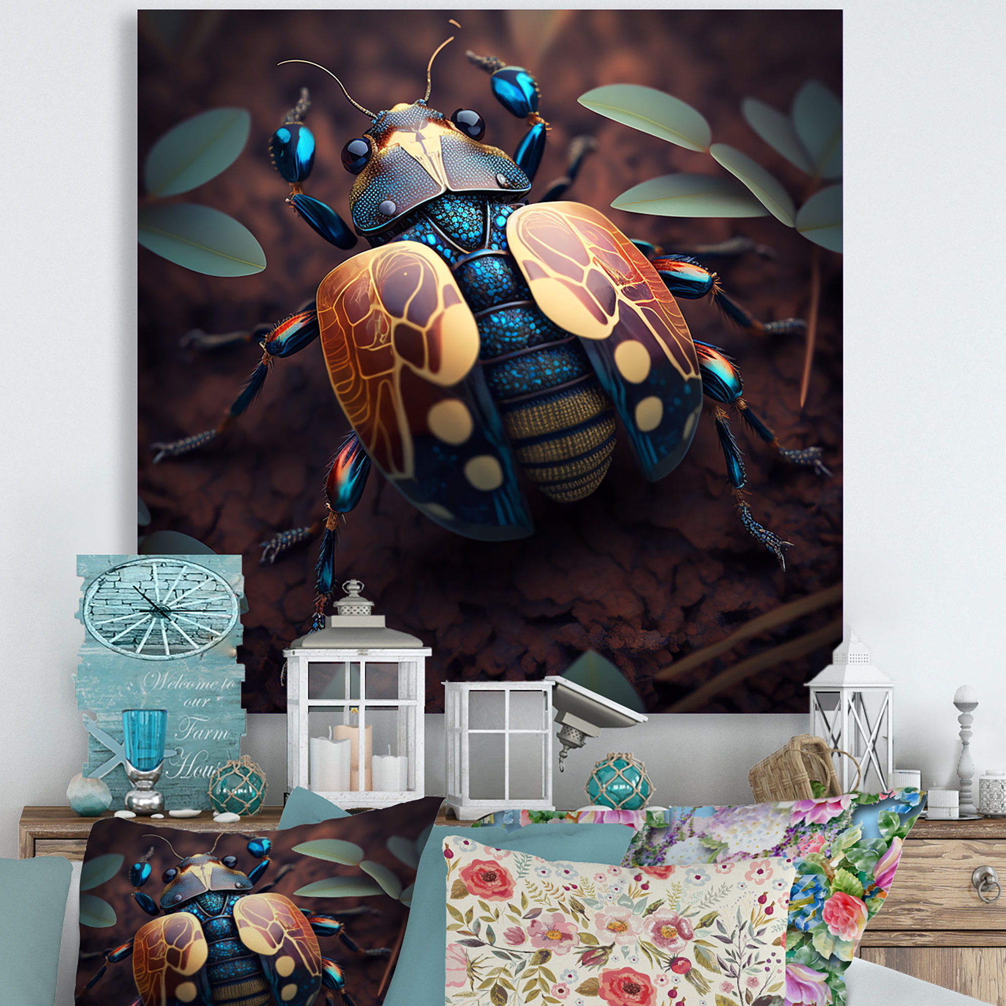 Gracie Oaks Macro Closeupt of a Bug Insect - Print on Canvas | Wayfair
