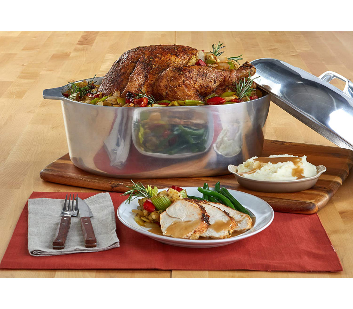 IMUSA 18-In. Cajun Classic Oval Covered Roaster, Aluminum & Reviews ...