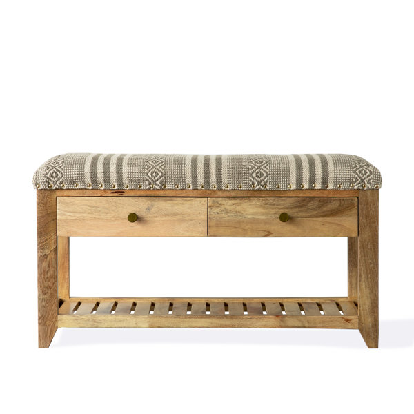 Union Rustic Iyaas 100% Cotton Upholstered Storage Bench | Wayfair