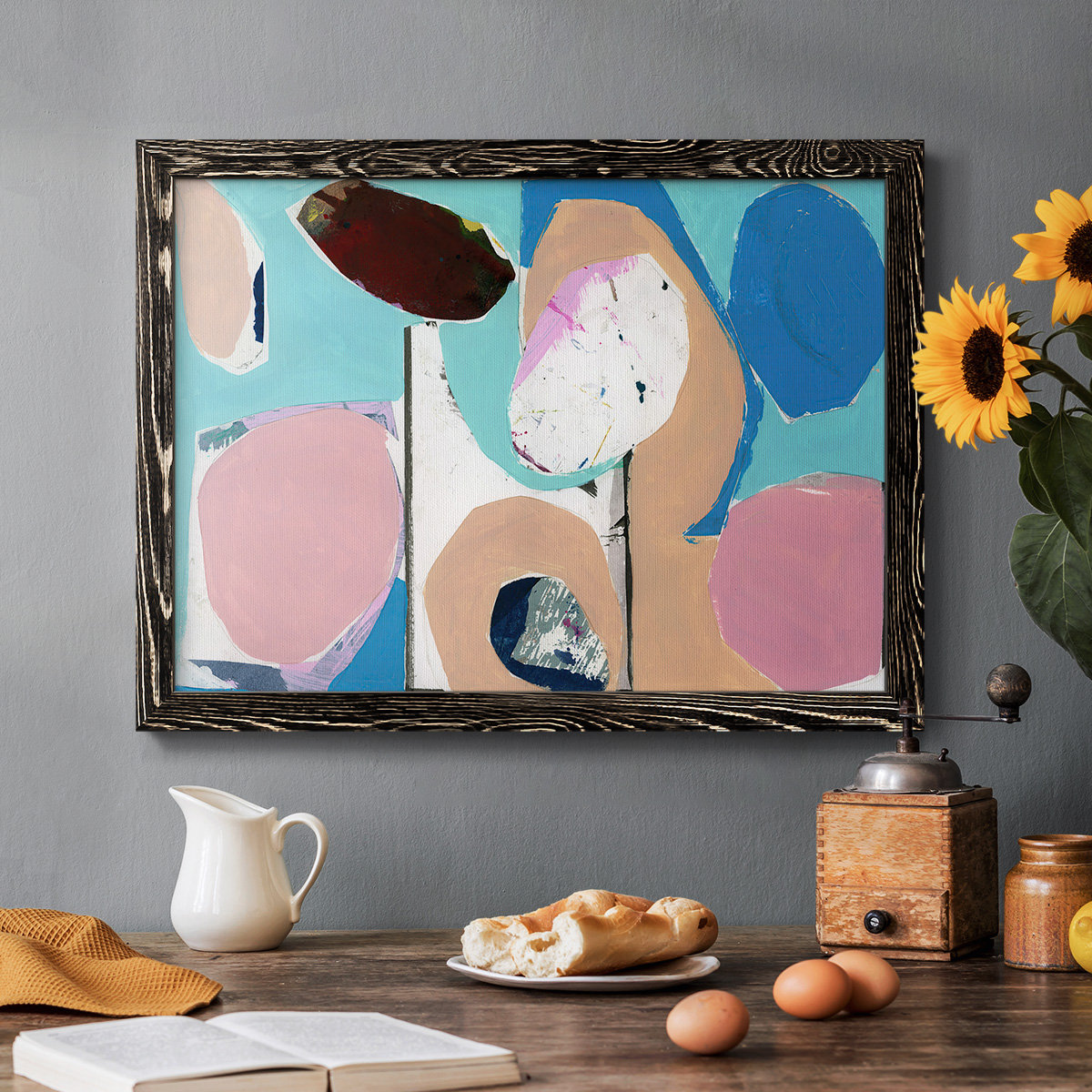 Wrought Studio™ Color Trend II- Rustic Framed Gallery Wrapped Canvas ...