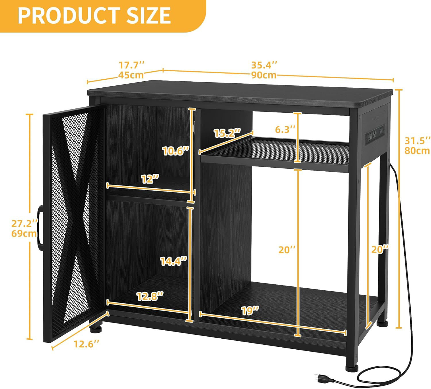 Archie & Oscar™ 40-50 Gallon Aquarium Stand with Power Outlets & LED ...