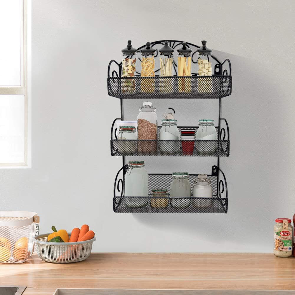 Red Barrel Studio 3 Tier Over The Door Spice Rack, Hanging Organizer ...