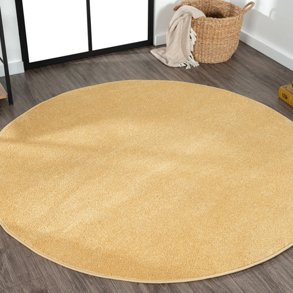 Latitude Run® Asako Solid Low-Pile Mustard Rug & Reviews - Wayfair Canada