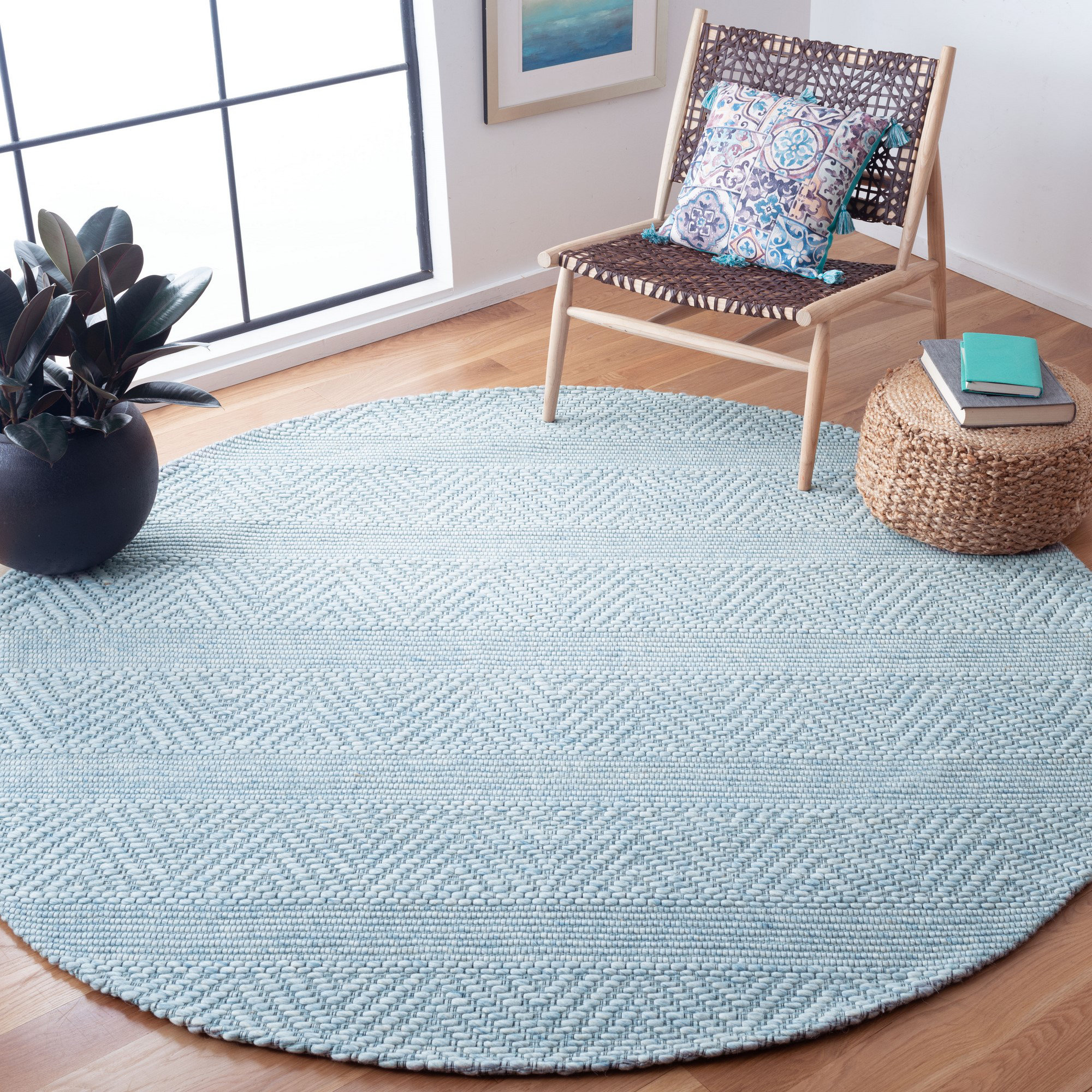 Union Rustic Stalbridge Chevron Blue Area Rug & Reviews | Wayfair