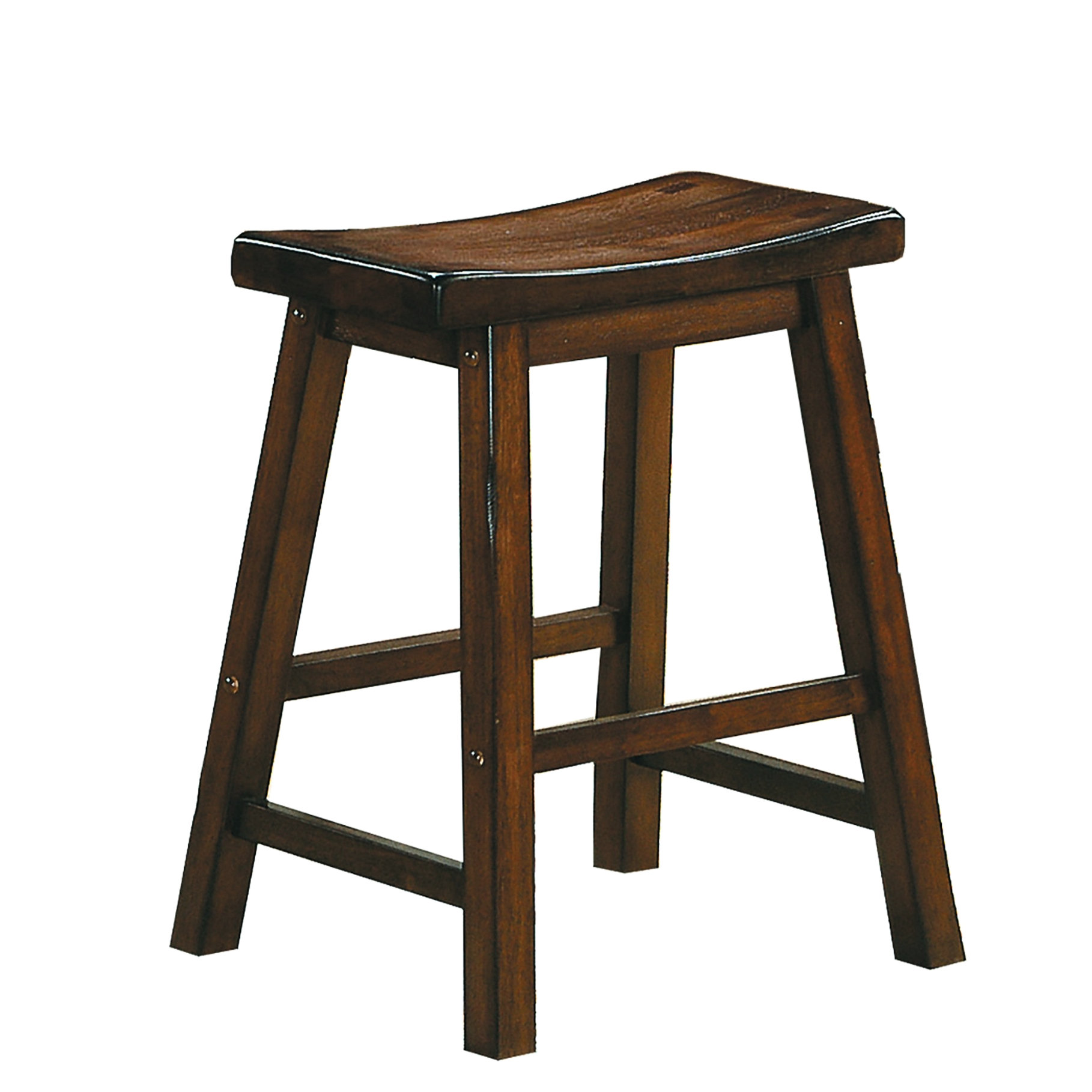 Lark Manor™ 2pc Saddle Seat Stools, 18-inch Height, Black Finish Solid ...