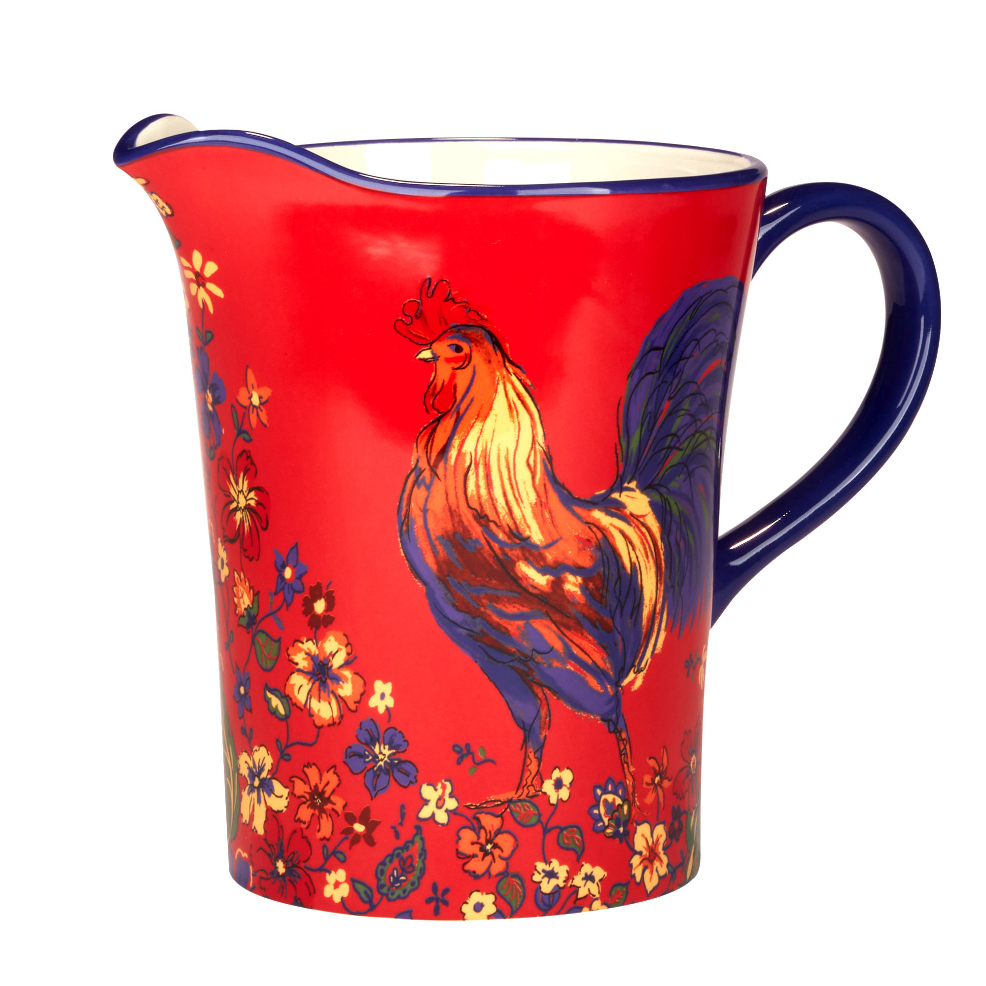 Certified International Morning Rooster Pitcher 10.75in x 6.75in x 8 ...