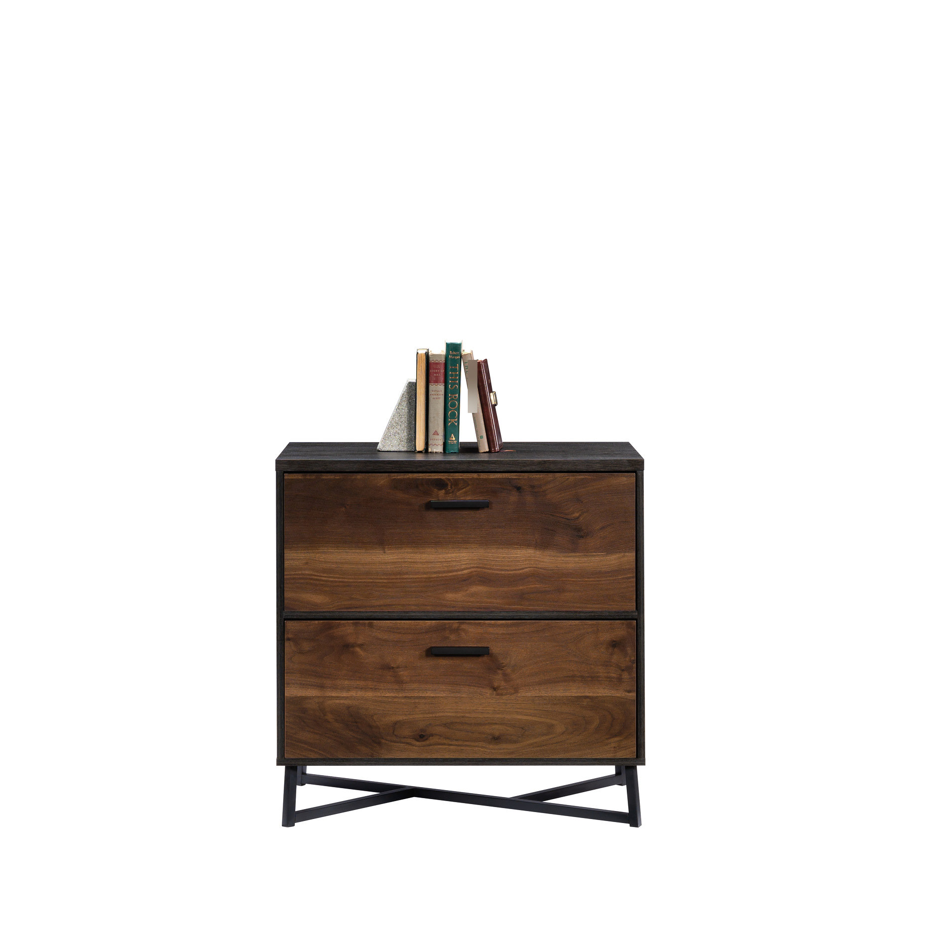Latitude Run® Dark Walnut Finish, Lateral File, Modern File Cabinet ...