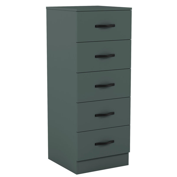 17 Stories Maybery 5 Drawer NarrowChest, Jasper Green | Wayfair.co.uk