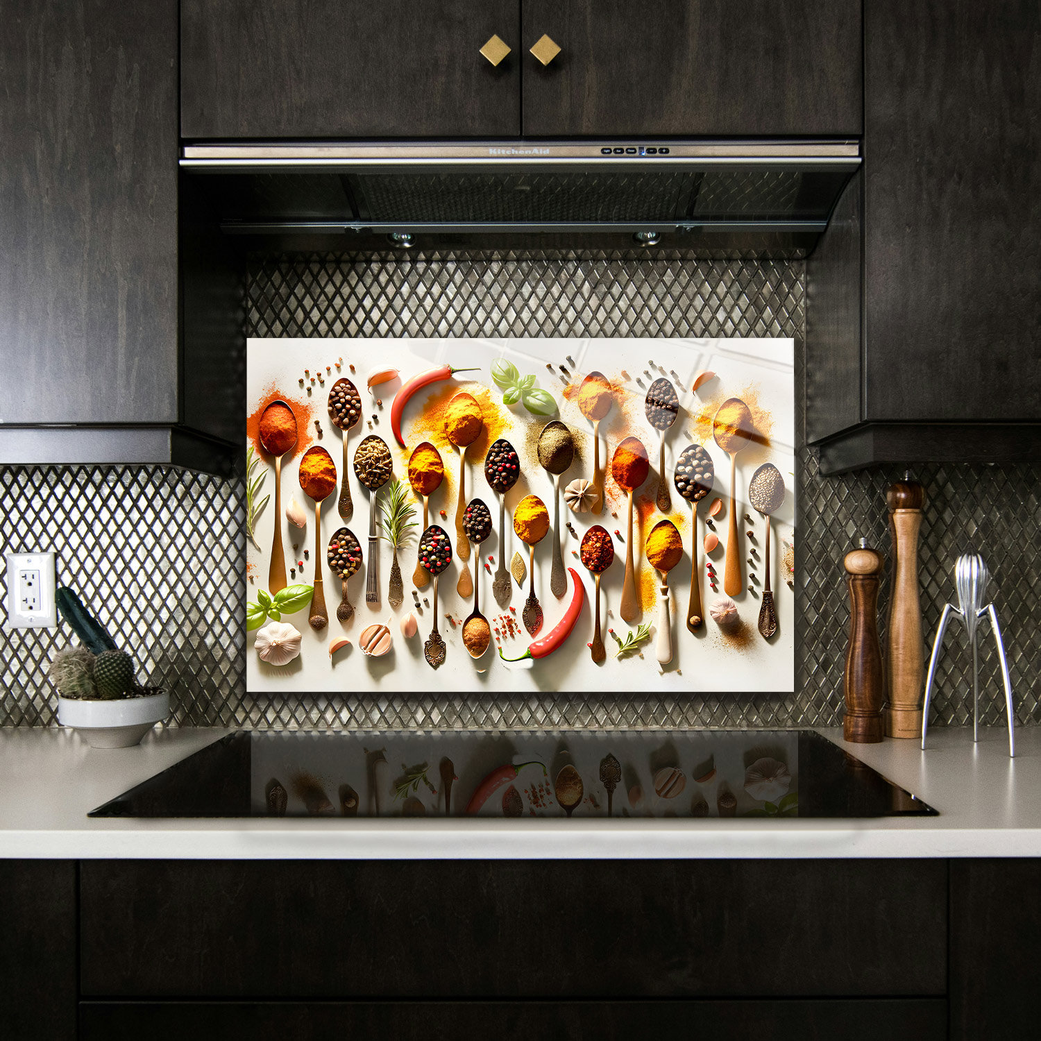 ARTEPERA Flavour Palette Tempered Glass Backsplash Tile - Kitchen Wall ...