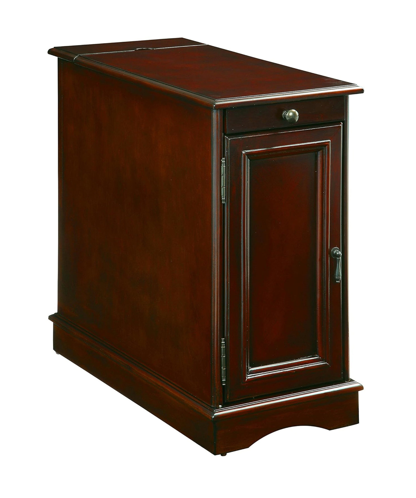 Red Barrel Studio® Side Table / Nightstand Storage Cabinet USB Outlet ...