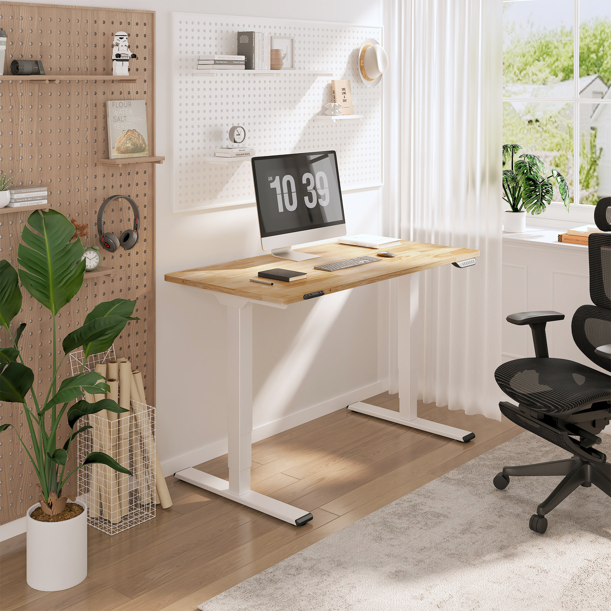 Inbox Zero Dual Motors 3-Stage Height Adjustale Standing Desks, Solid ...