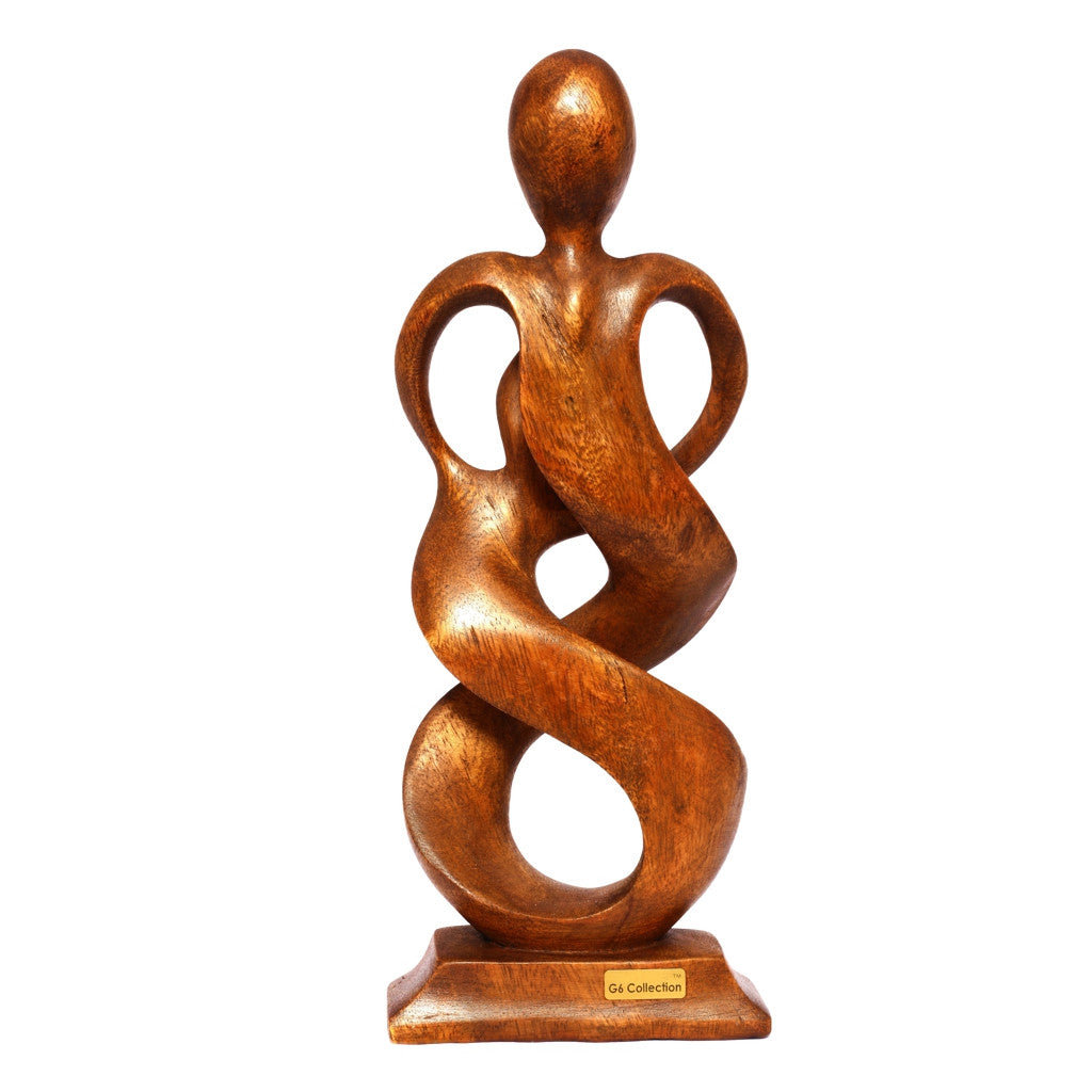 Ivy Bronx Hament 12 Wooden Abstract Figurine Statue Hand Carved ...