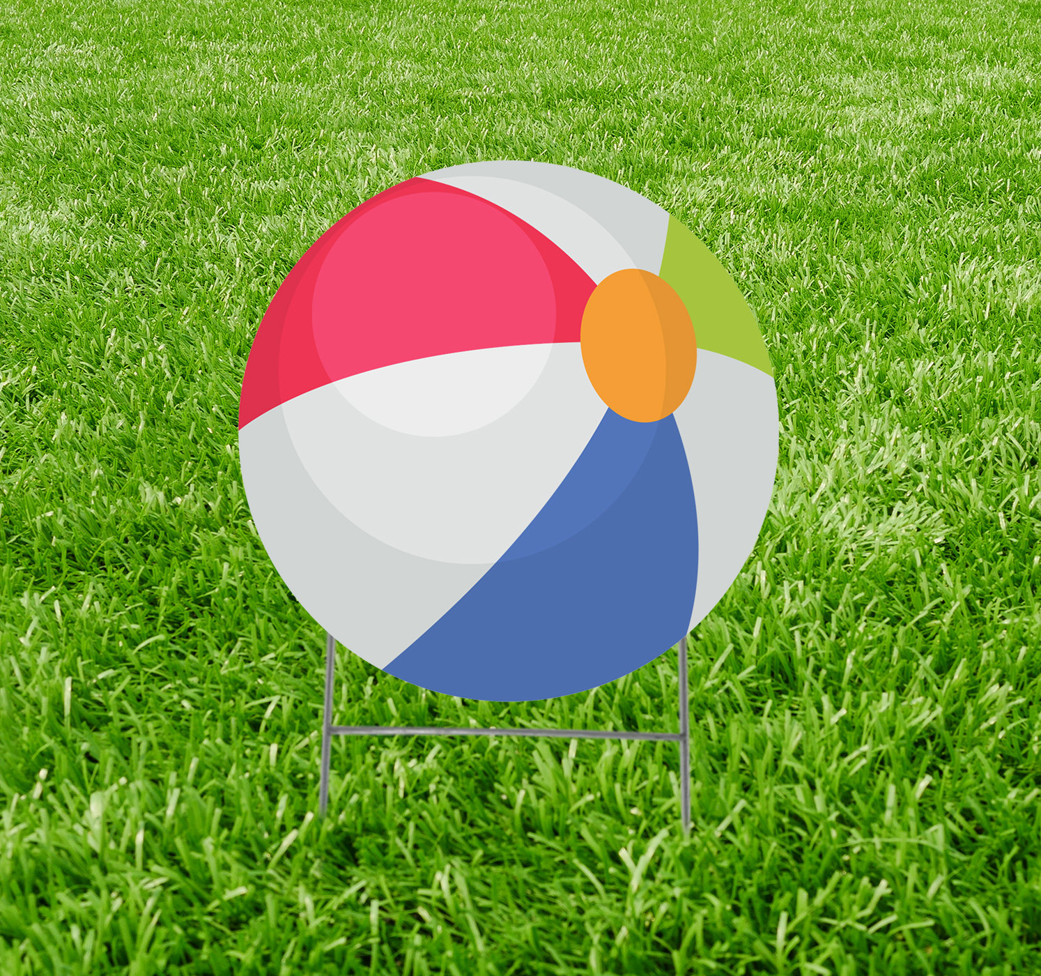 Trinx Beach Ball Yard Garden Stake | Wayfair