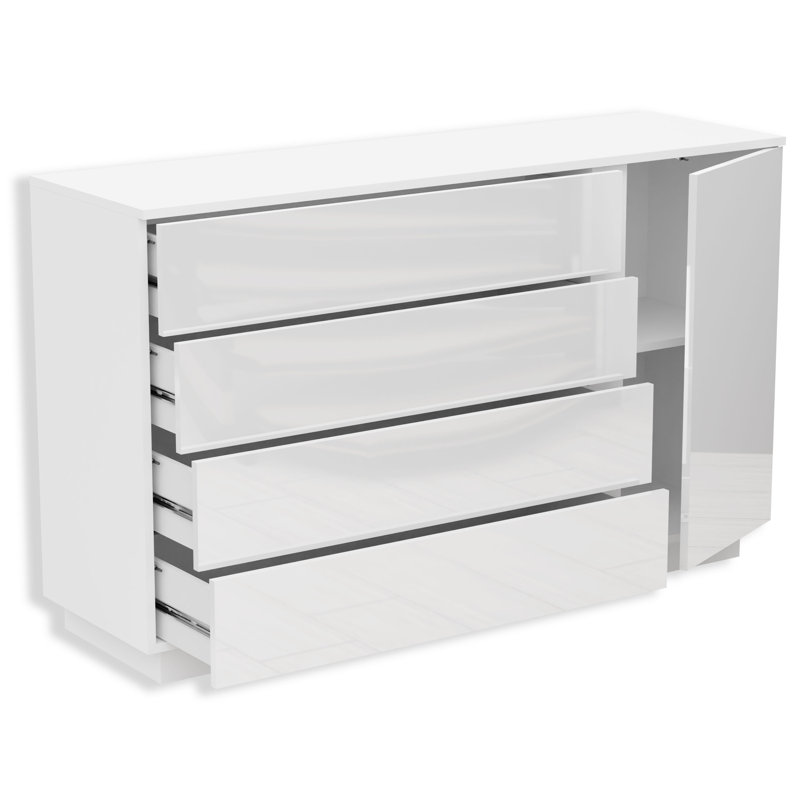 Ivy Bronx Varonique 4 Drawer 138cm W Combi Chest of Drawers & Reviews ...