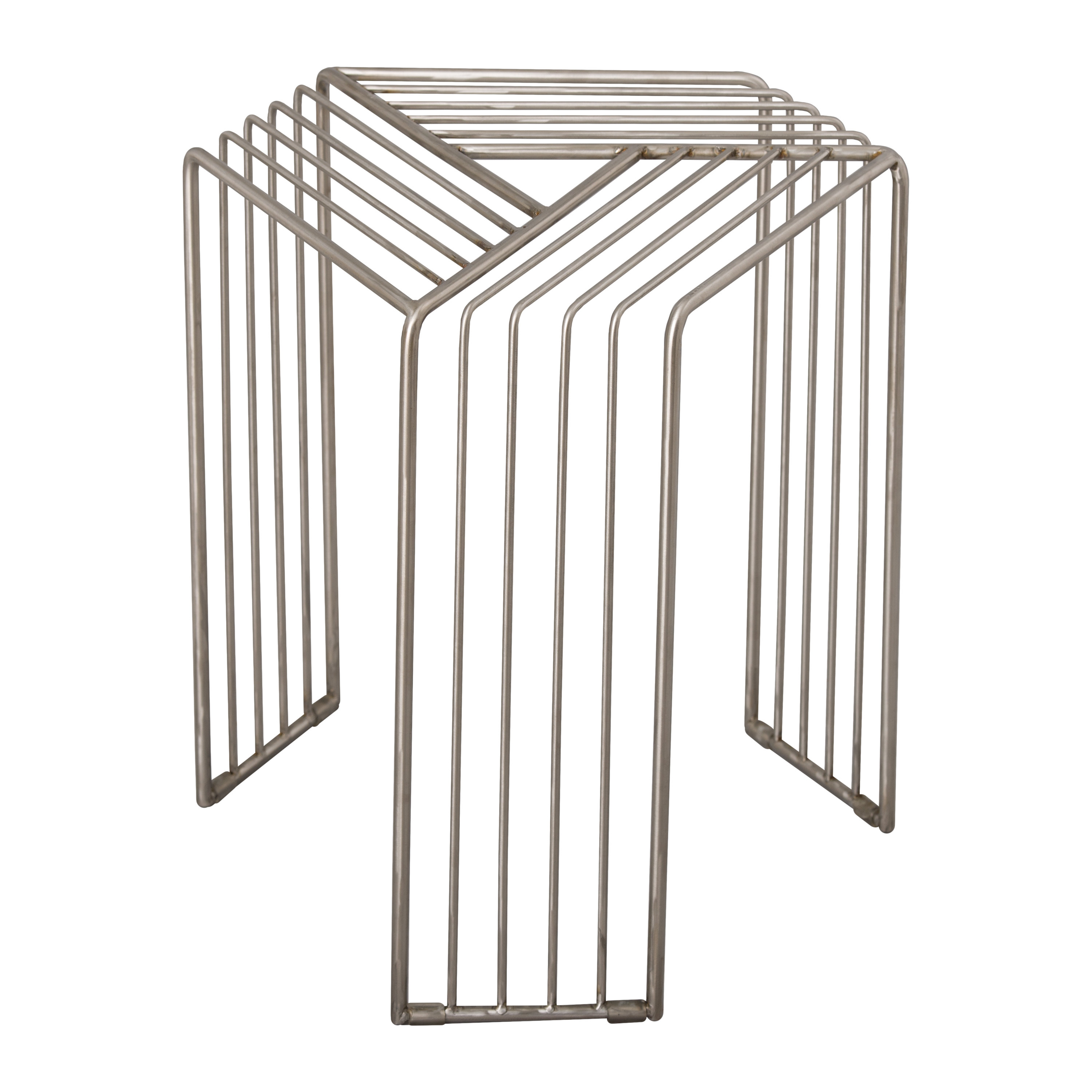 Everly Quinn Stainless Steel Accent Stool | Wayfair