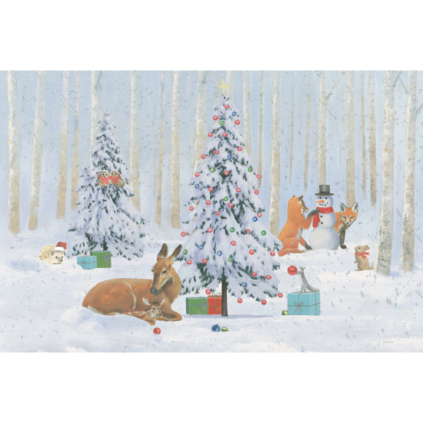 The Holiday Aisle® Christmas Critters Bright I Framed by Emily Adams ...