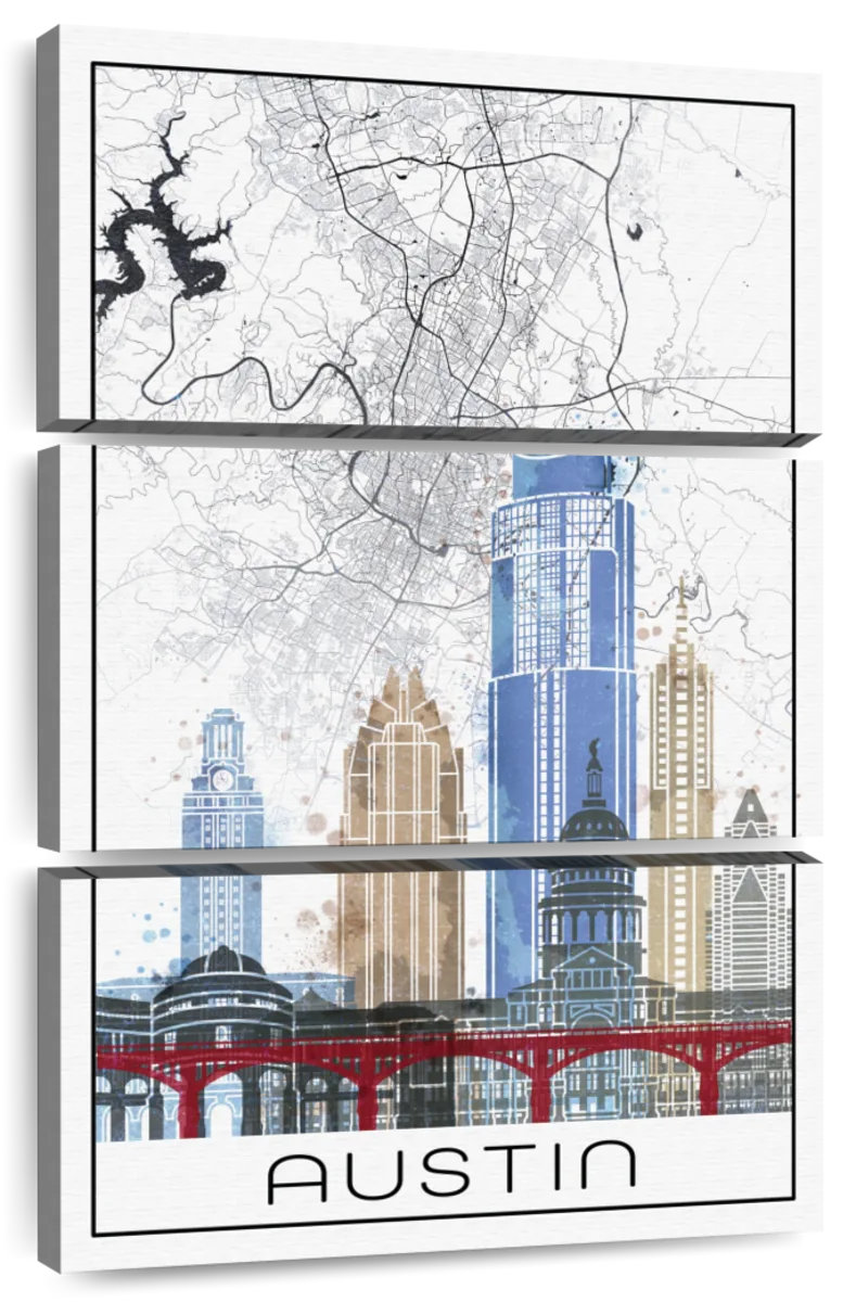 Winston Porter Austin Skyline City Map - Wayfair Canada