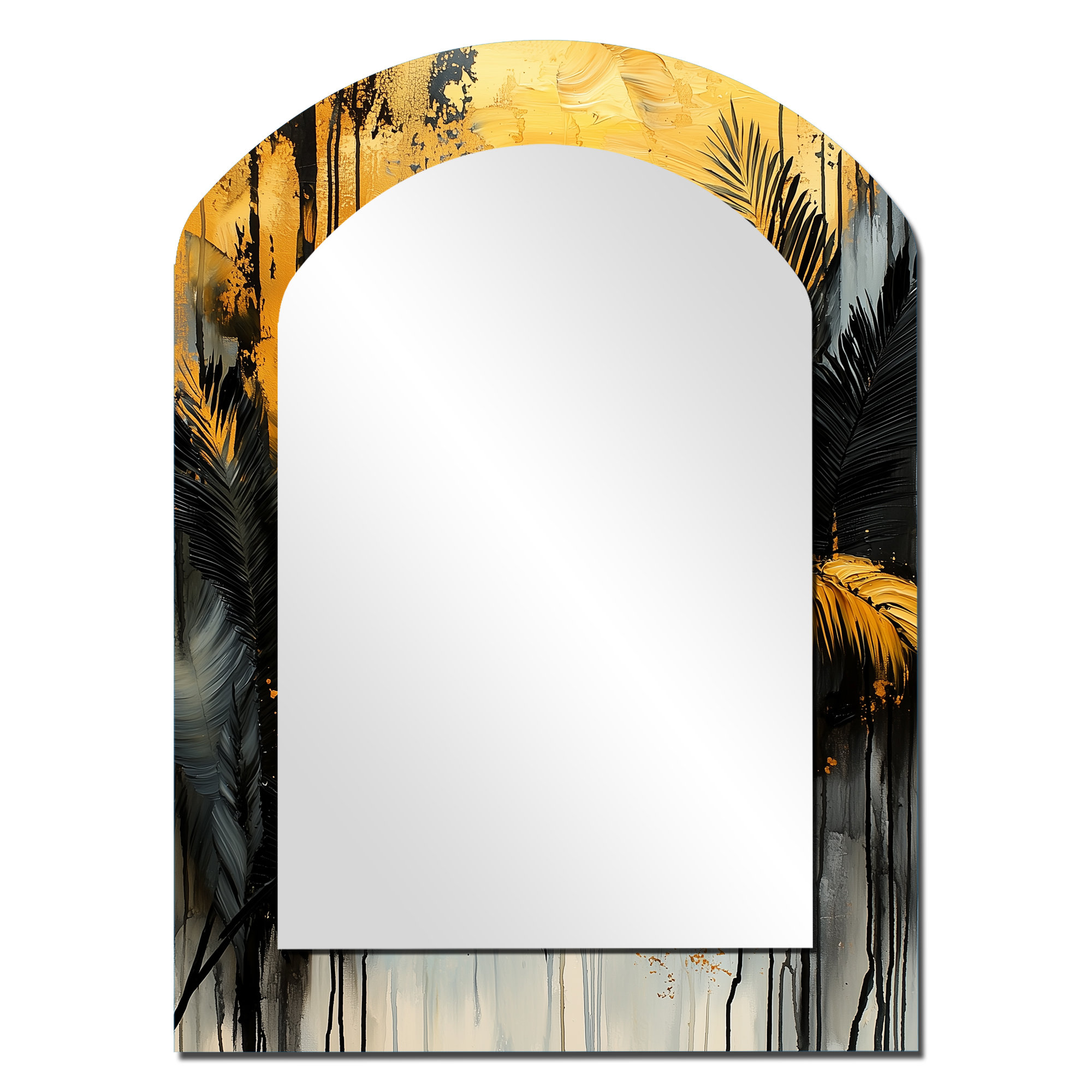 Dakota Fields Minimalism Ferns Golden Tropical Symphony IV - Ferns Arch ...