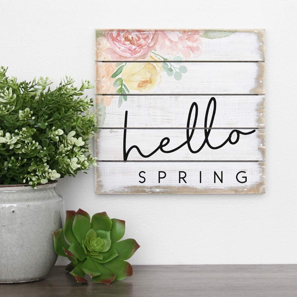 Mandala Crafts B1 Perfect Pallets Petites - Hello Spring,8X8 In Wood ...