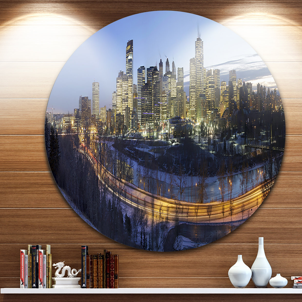 Design Art 'Downtown Calgary' Photographic Print on Metal | Wayfair