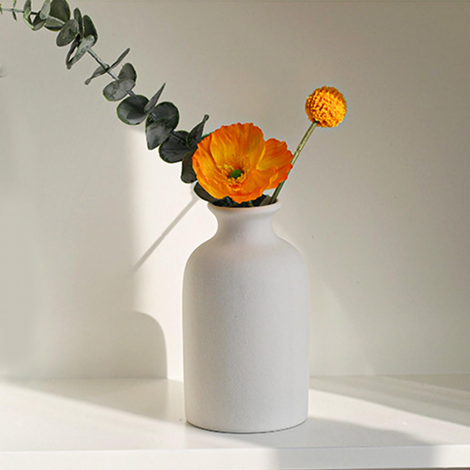 Corrigan Studio® Modern White Small Ceramic Vase Set Of 12 For Living ...