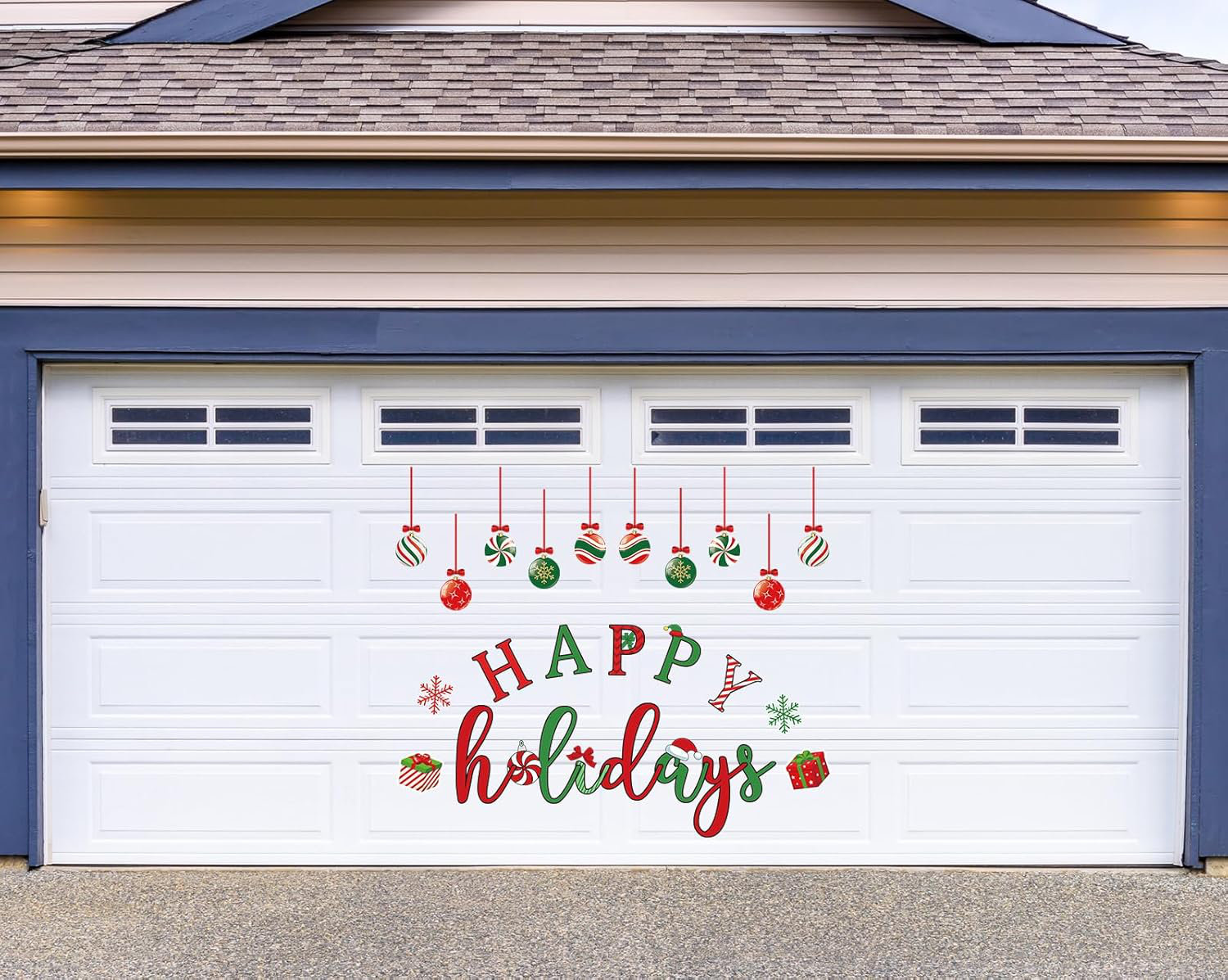 Alcott Hill 24Pcs Merry Christmas Garage Decoration Magnet Stickers ...