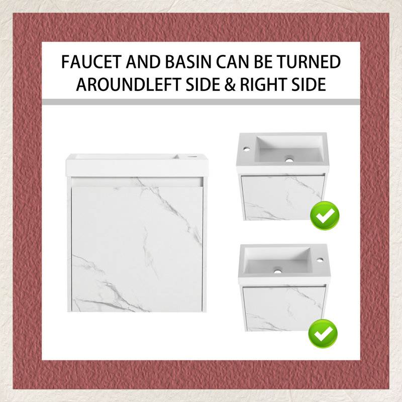 Mercer41 Machmer 20.02'' Single Bathroom Vanity with Resin Top | Wayfair