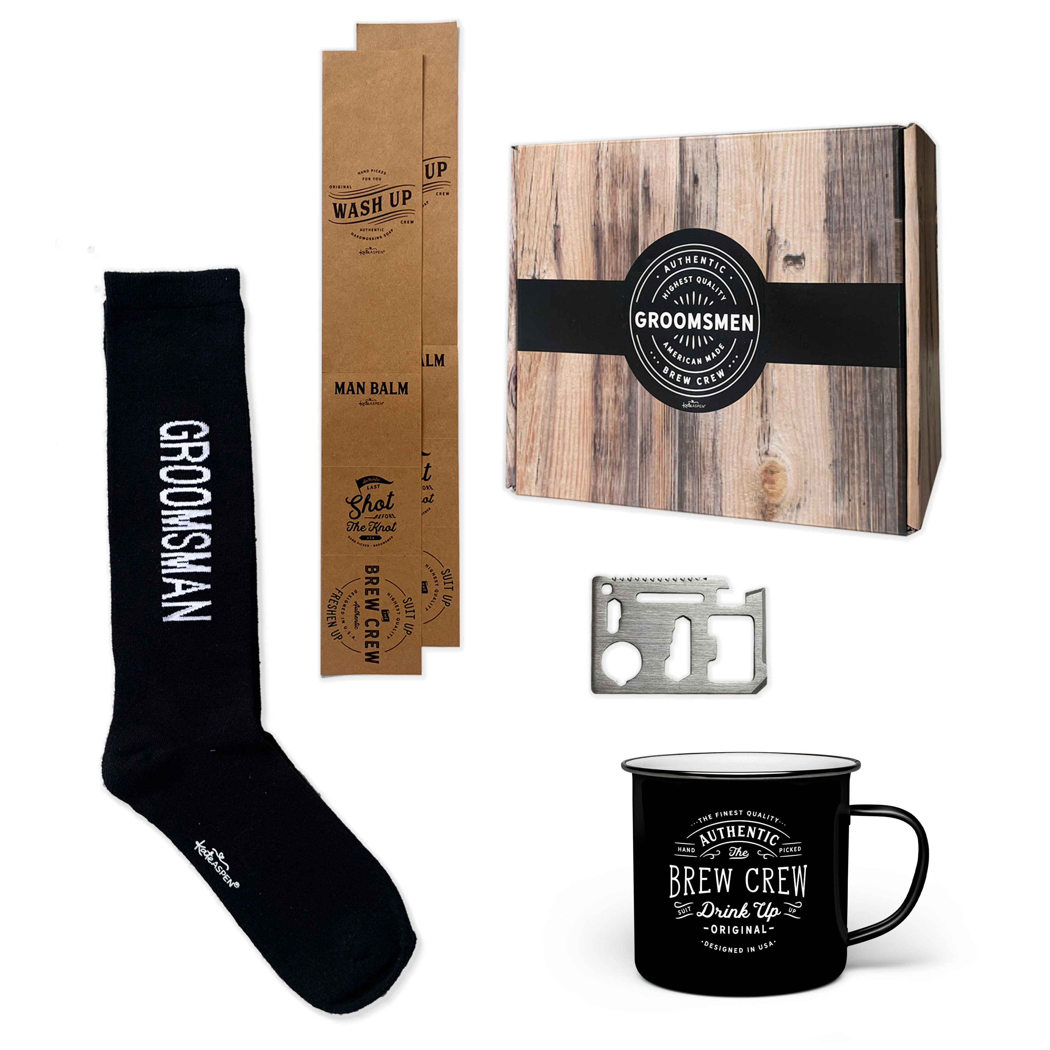Kate Aspen Brew Crew Groomsman Gift Box Kit | Wayfair