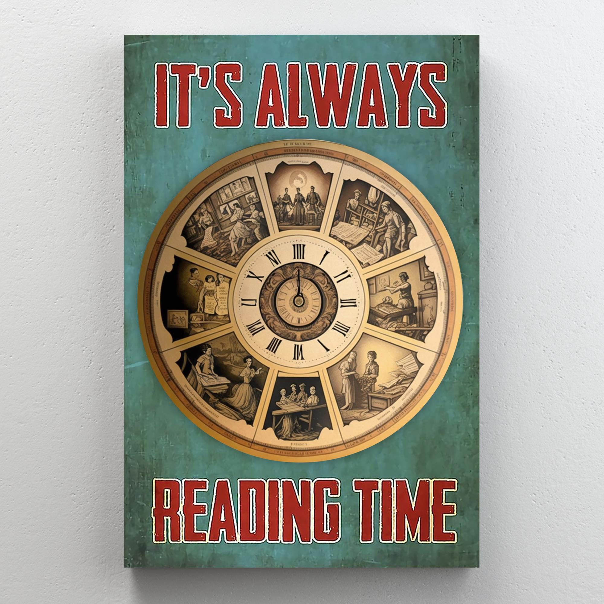 Trinx Its Always Reading Time On Canvas Graphic Art | Wayfair