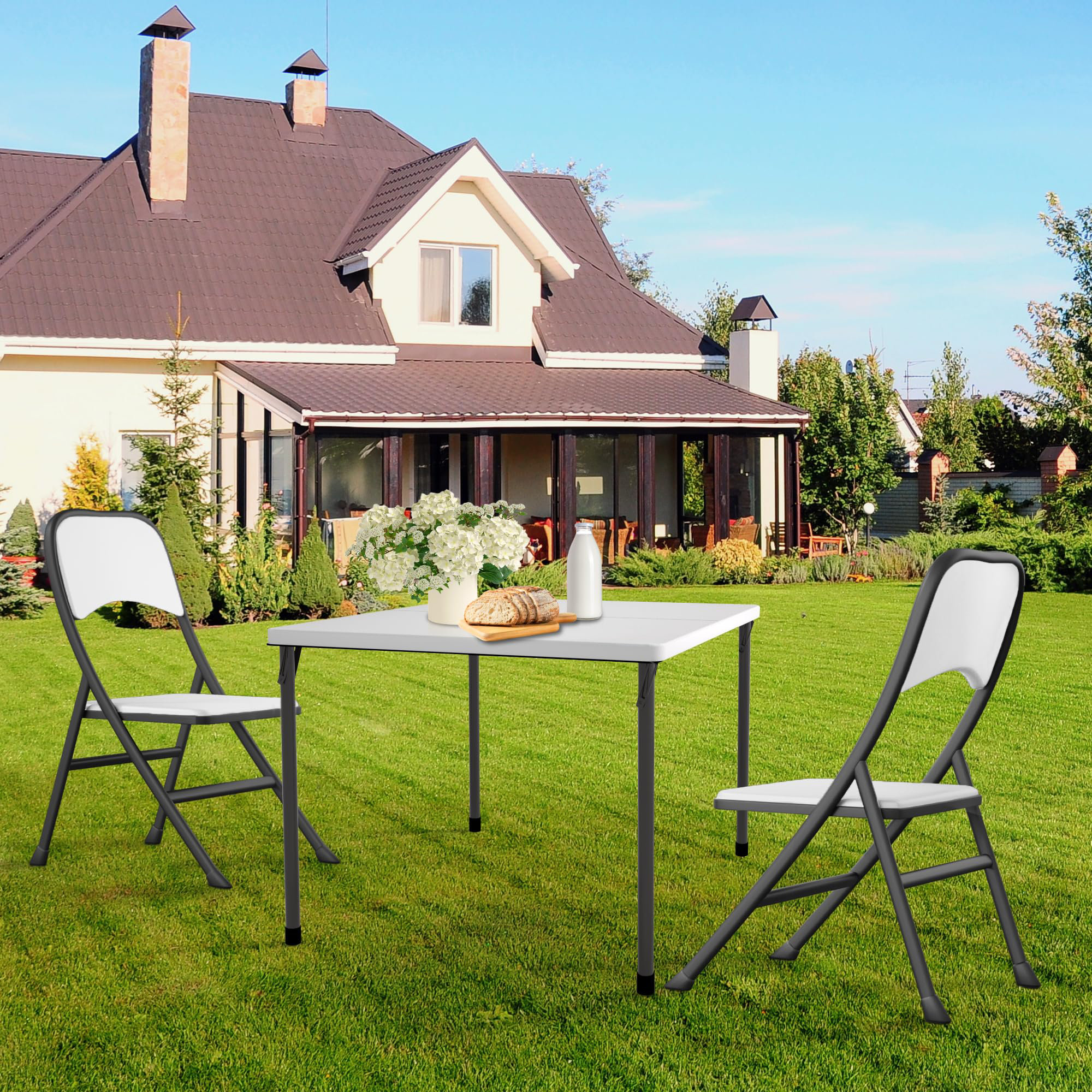 MARLIN MANUFACTURING COMPANY, INCORPORATED 34" Folding Table, Portable ...