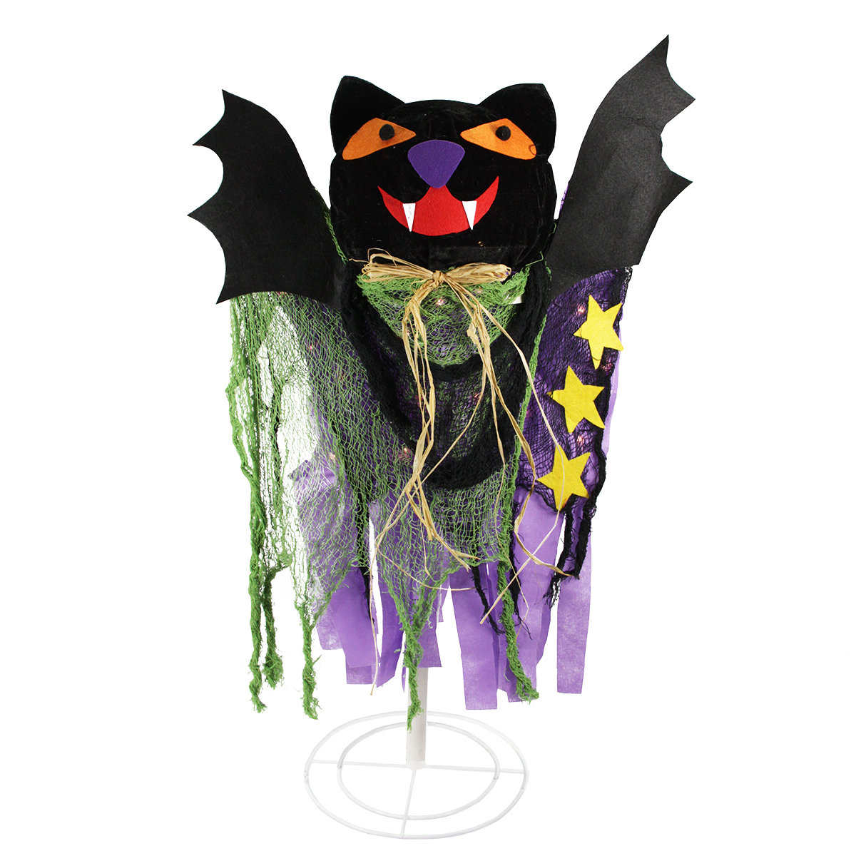 Northlight Seasonal 36" Purple and Black Spooky Flying Bat LED Lighted ...