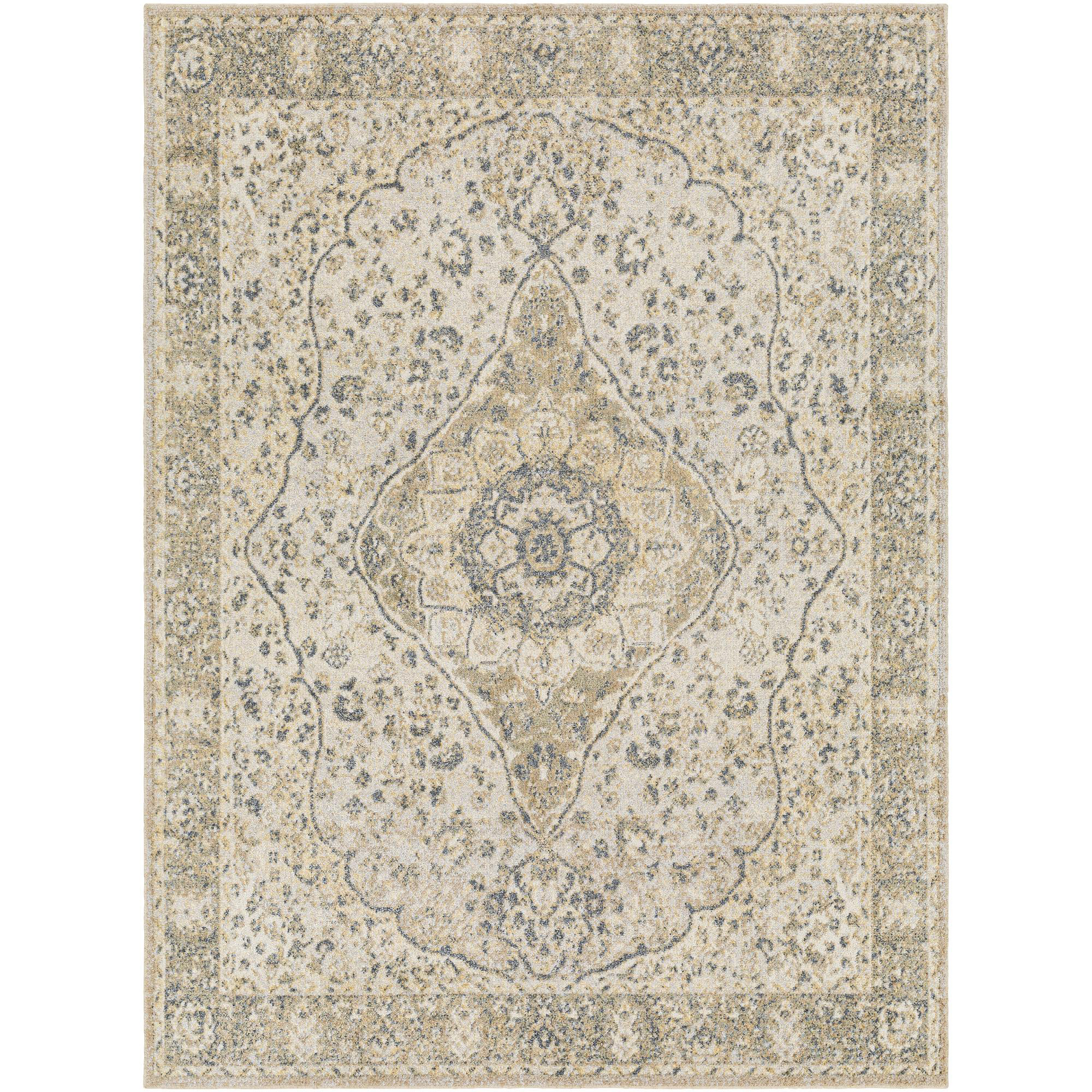 Langley Street® Weir Machine Washable Oriental Taupe/Cream Area Rug ...