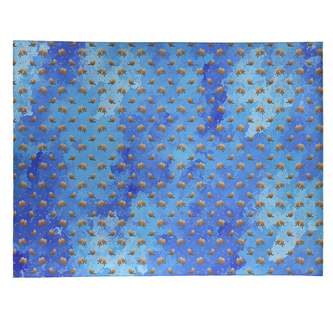 East Urban Home Sea Otters Blue Area Rug - Wayfair Canada