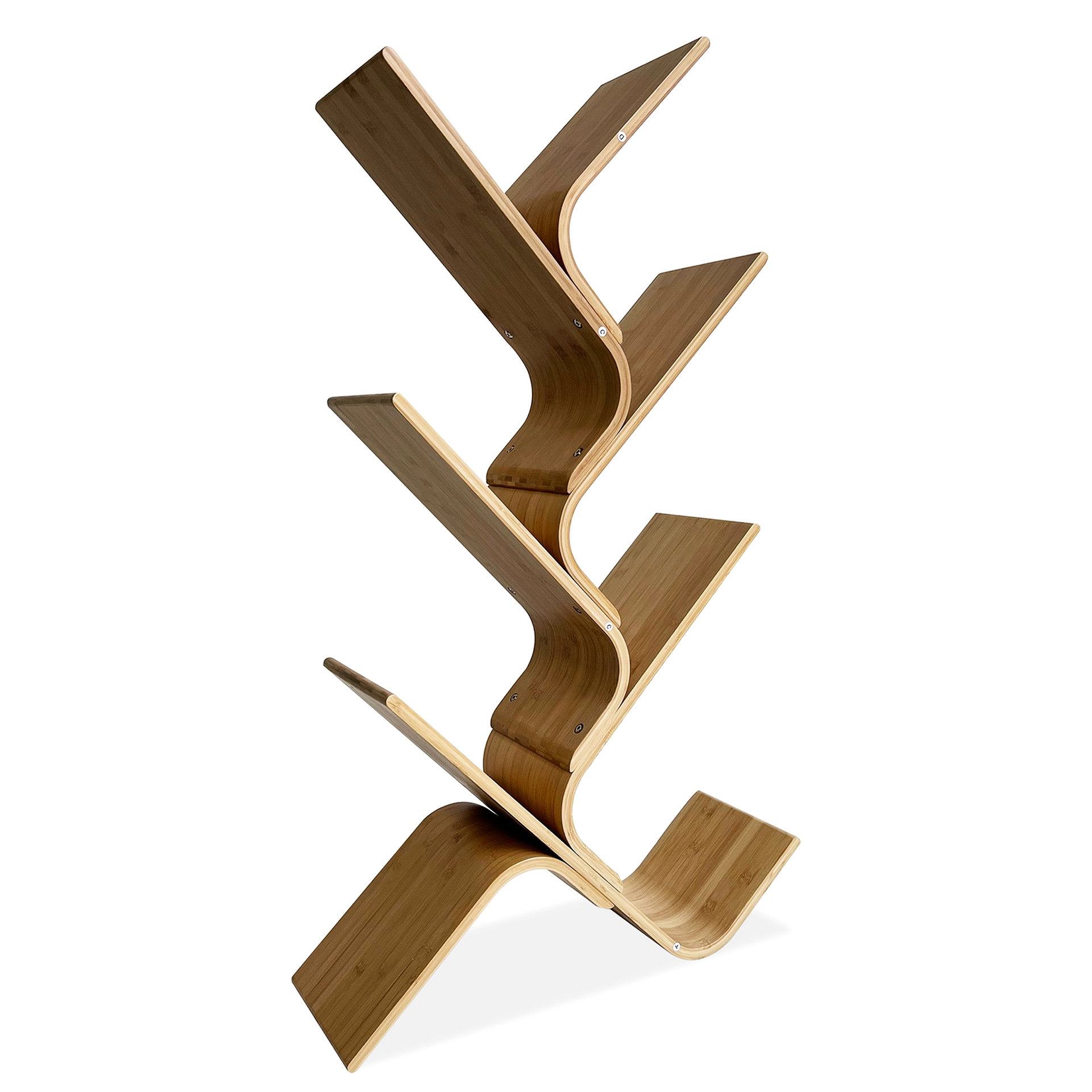 LavishLodge Natural, Diagonal Open, Contemporary Shelf, Living Space ...