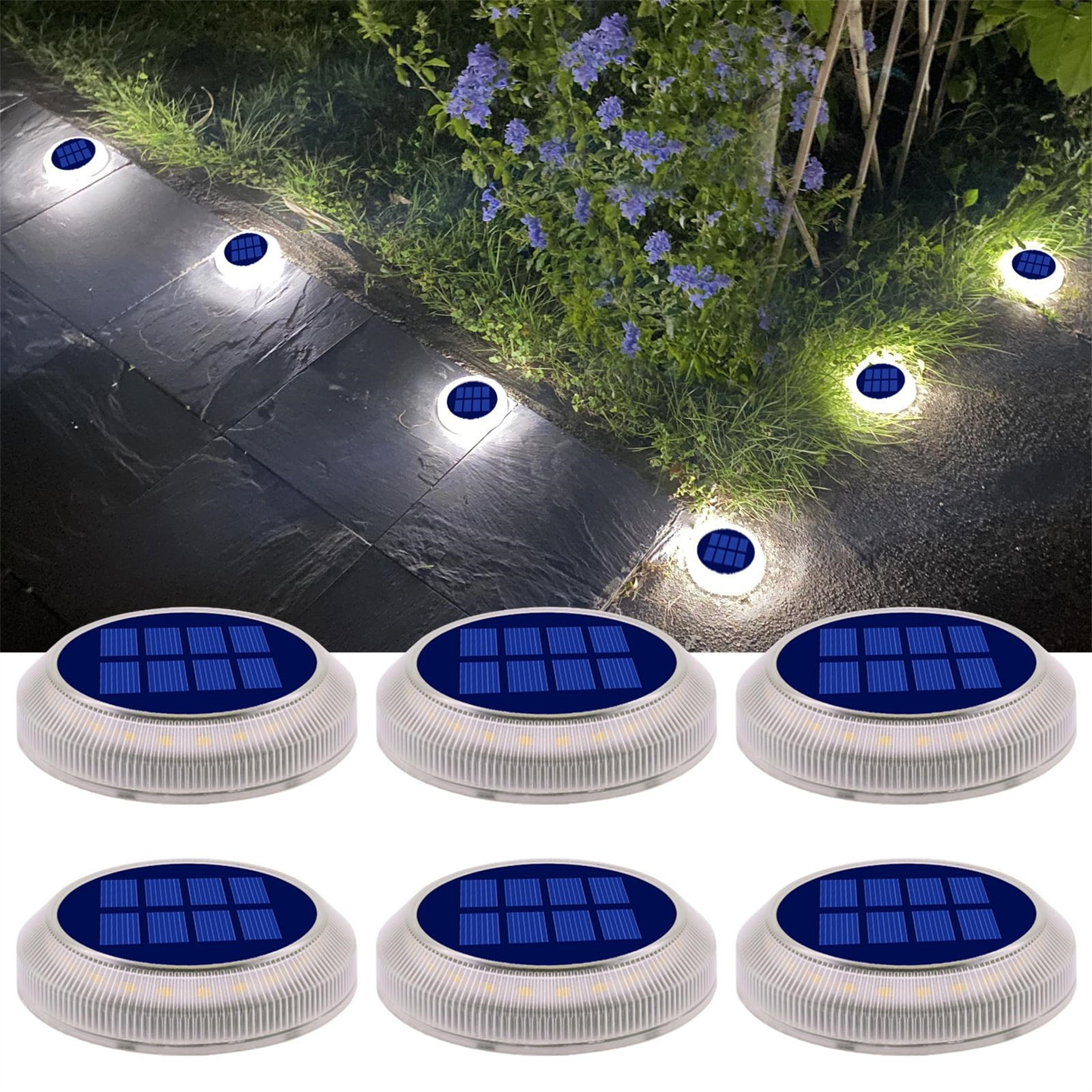 Blooming White Solar Powered Integrated LED Deck Light Kit | Wayfair